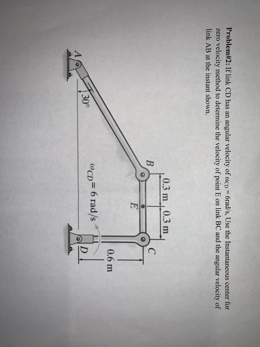 Solved Problem2 If Link Cd Has An Angular Velocity Of 9480