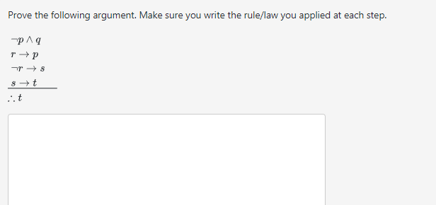 Solved Prove the following argument. Make sure you write the | Chegg.com