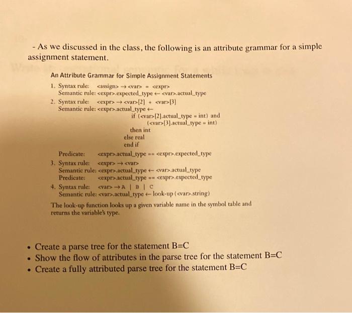 Solved - As we discussed in the class, the following is an | Chegg.com