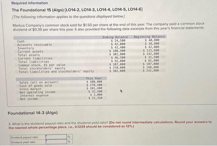 Solved The Foundational 15 (Algo) [LO14-2, LO14-3, LO14-4, | Chegg.com