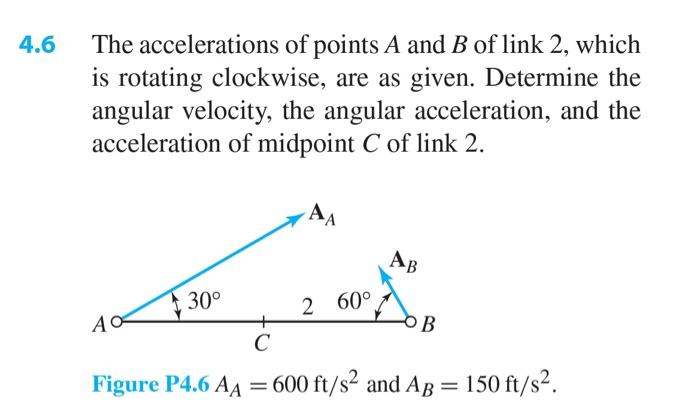 Solved The accelerations of points A and B of link 2 , which | Chegg.com