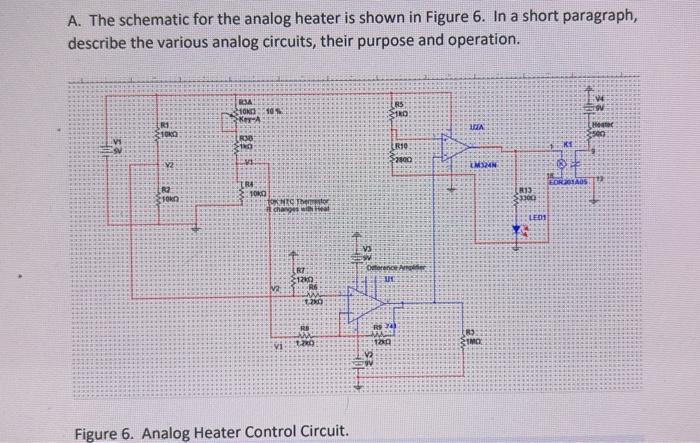 Solved A. The schematic for the analog heater is shown in | Chegg.com