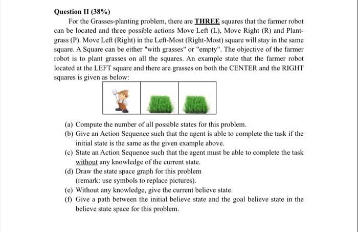 Solved Question II (38%) For the Grasses-planting problem, | Chegg.com