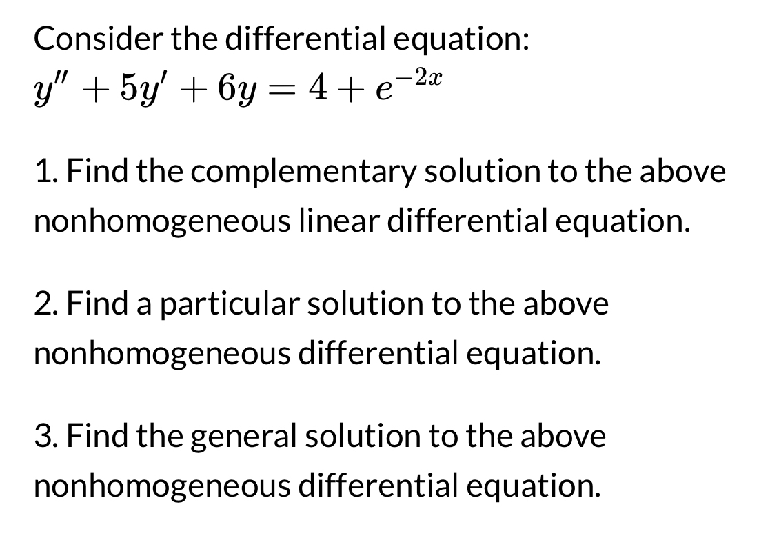 Solved Consider the differential | Chegg.com