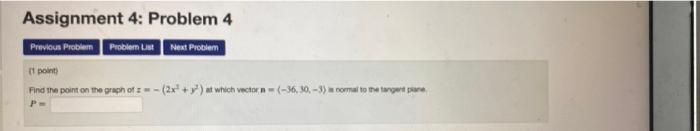 Solved Find the point on the gragh of z=−(2x3+y2) at which | Chegg.com