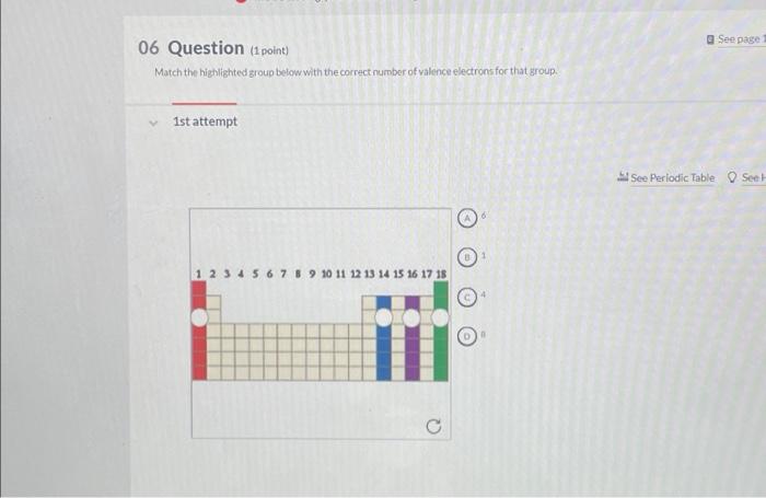 Solved 06 Question (1 point) Match the highlighted group | Chegg.com