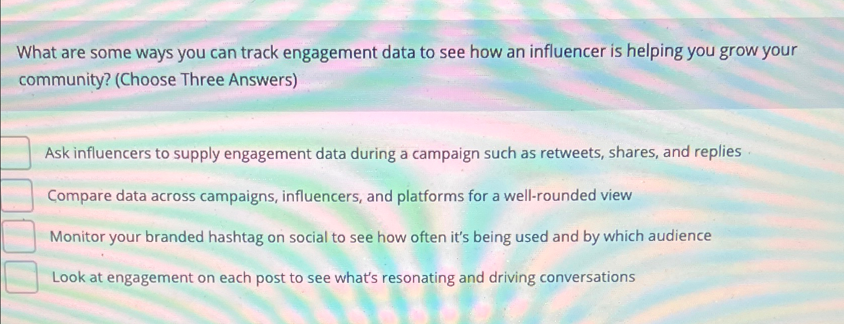 Solved What are some ways you can track engagement data to | Chegg.com