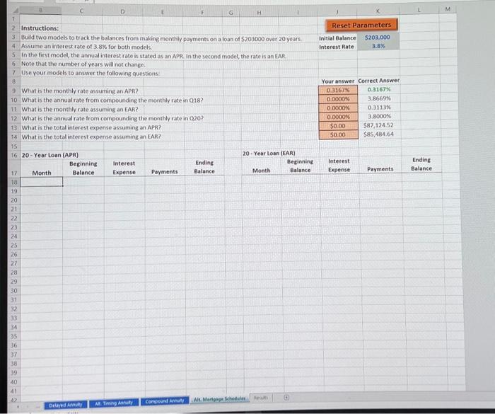 Solved please include all formulas for different cells. | Chegg.com