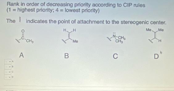 Solved Rank in order of decreasing priority according to CIP | Chegg.com