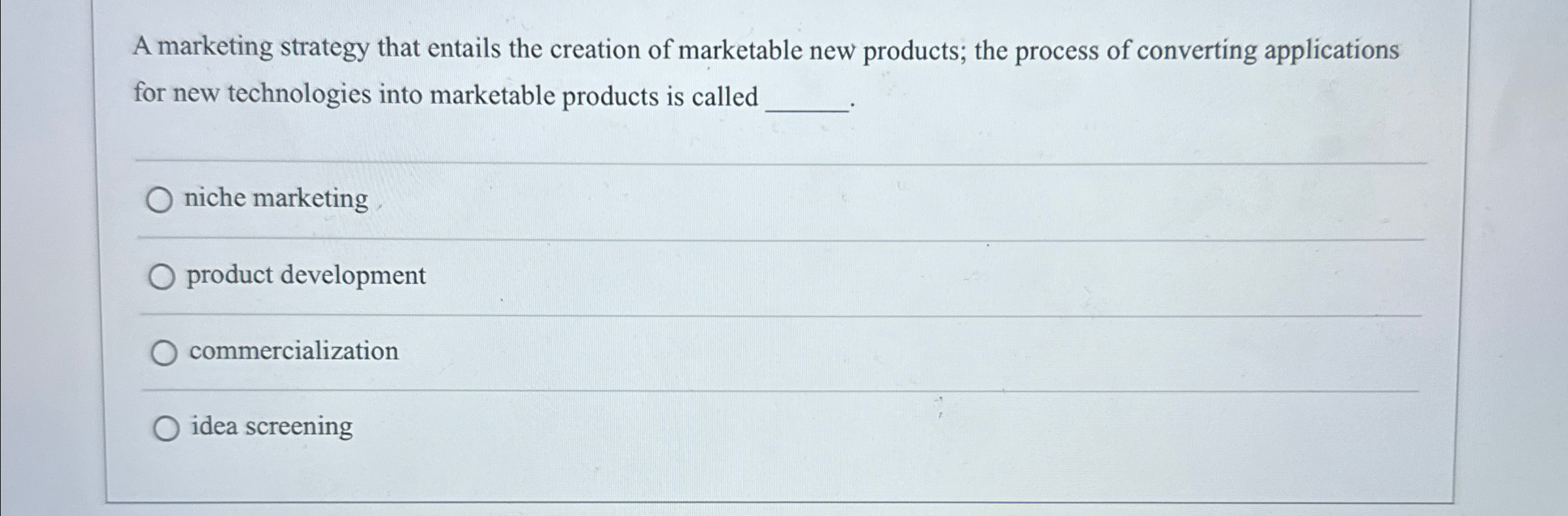 Solved A marketing strategy that entails the creation of | Chegg.com