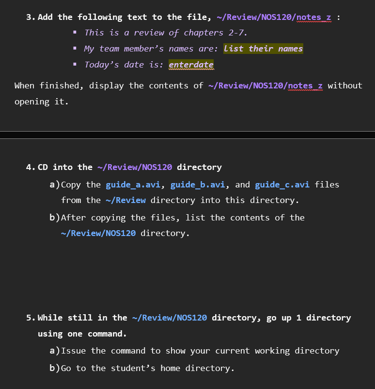 Solved Add the following text to the file, ∼? | Chegg.com