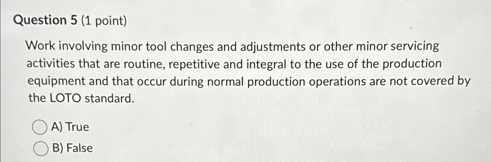 Solved Question 5 (1 ﻿point)Work involving minor tool | Chegg.com