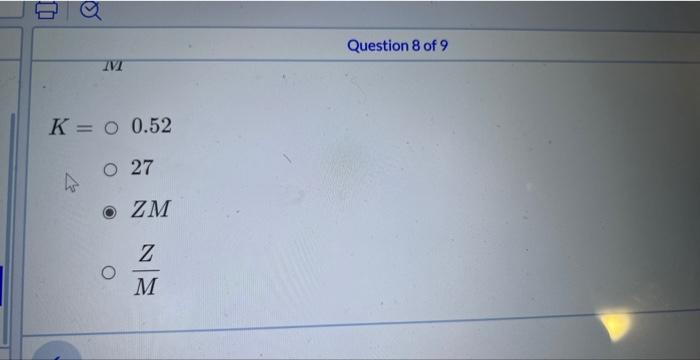 Solved Rearrange to isolate variable K in the following | Chegg.com