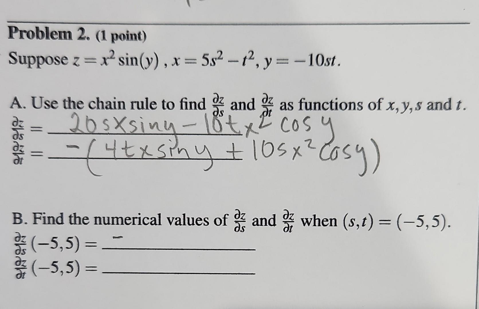Solved Please Find 2nd Part Of Part B Numerical Value Of