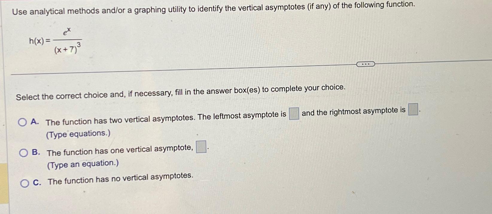 Solved Use analytical methods and/or a graphing utility to | Chegg.com