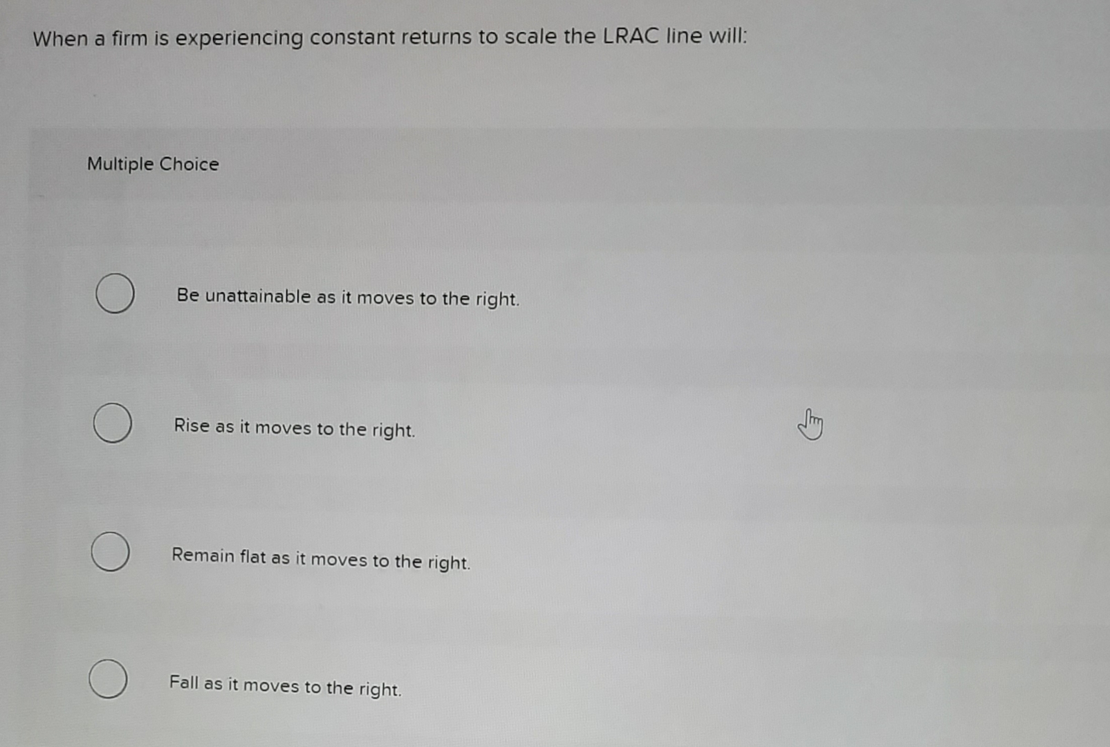 Solved When a firm is experiencing constant returns to scale | Chegg.com