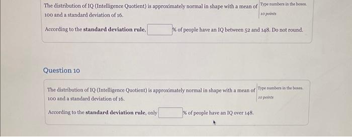 Solved The distribution of IQ (Intelligence Quotient) is | Chegg.com