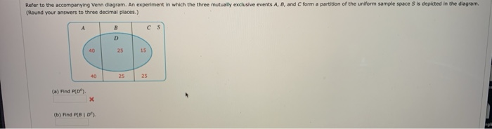 Solved form a partition of the uniform sample space is | Chegg.com
