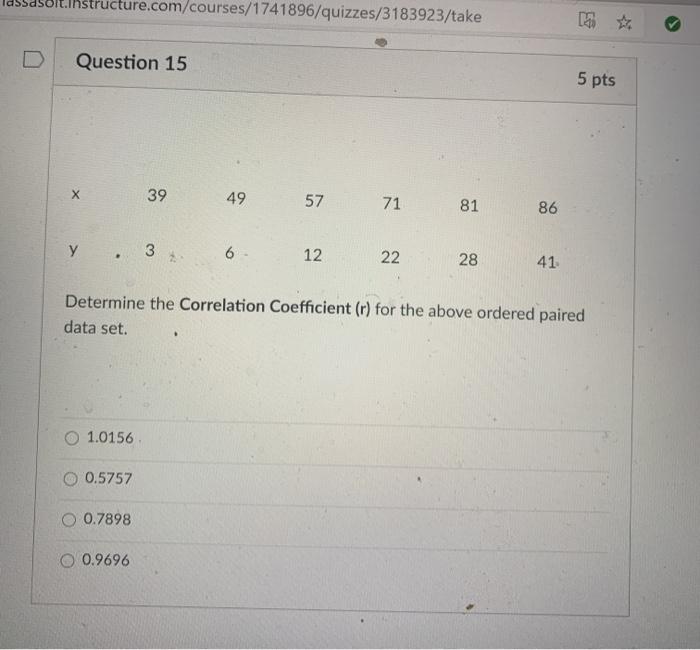 Solved ure.com/courses/1741896/quizzes/3183923/take [10 | Chegg.com