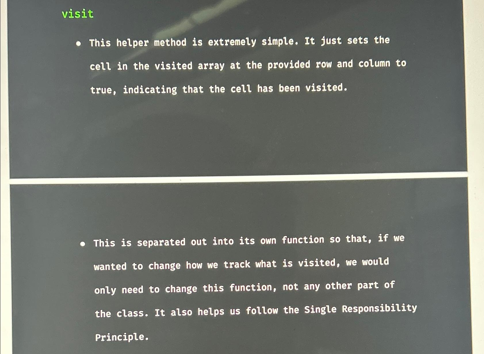 Solved visitThis helper method is extremely simple. It just | Chegg.com