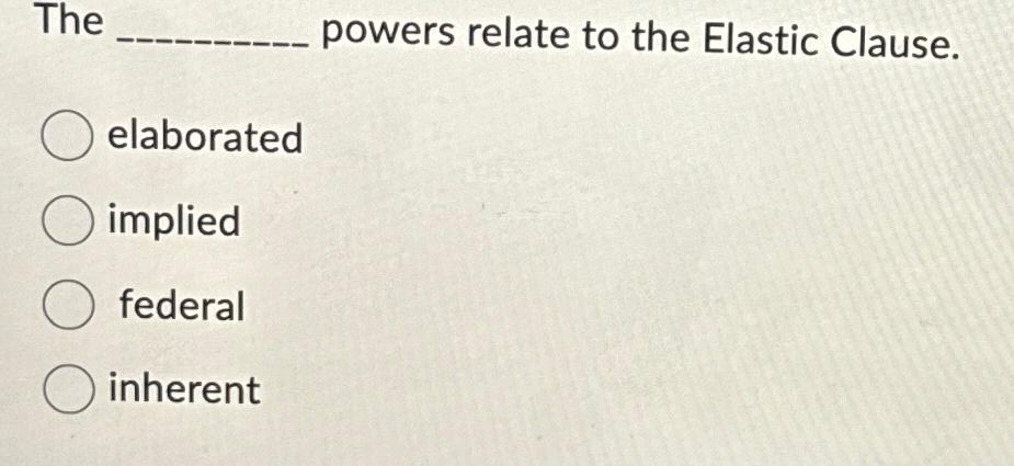 Solved The powers relate to the Elastic | Chegg.com