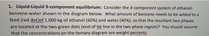 Solved 1. Liquid-Liquid 3-component equilibrium: Consider | Chegg.com