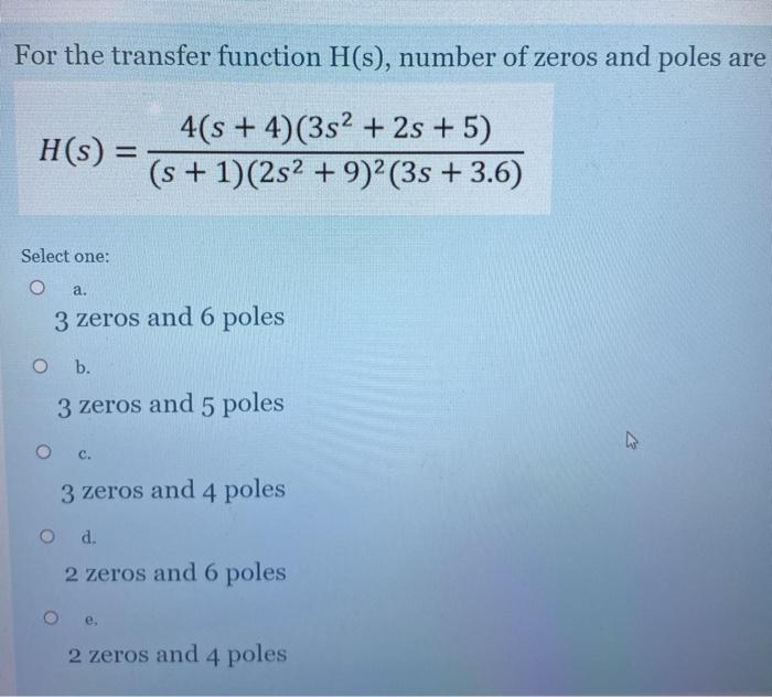 Solved Having multiple distinct poles on the JW axis causes | Chegg.com
