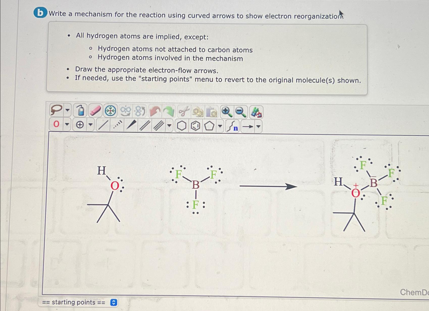 Solved Write a mechanism for the reaction using curved | Chegg.com