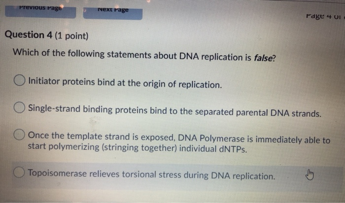 Solved Previous Page Next Page Page 4 01 Question 4 (1 | Chegg.com