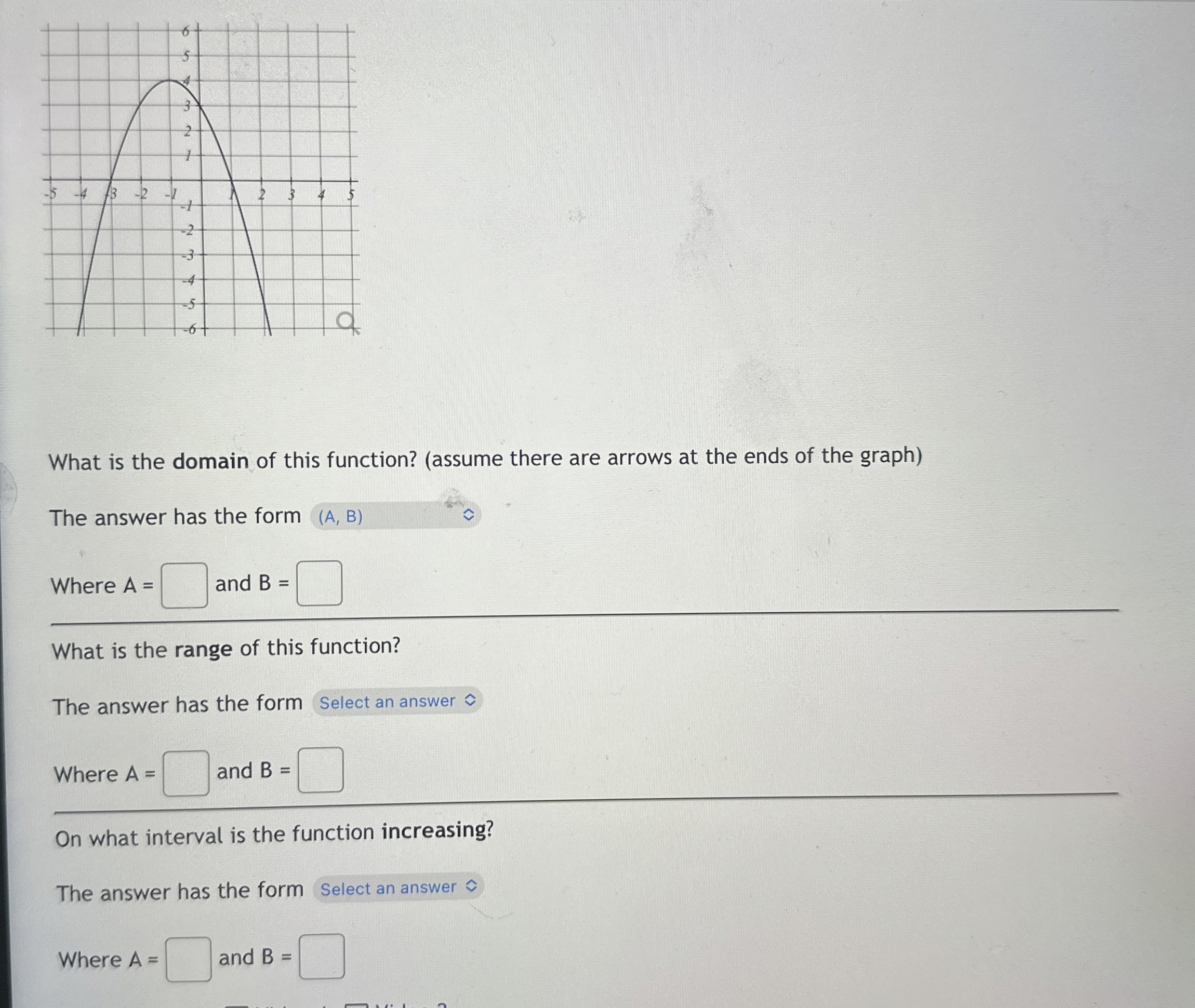 Solved What is the domain of this function? (assume there | Chegg.com