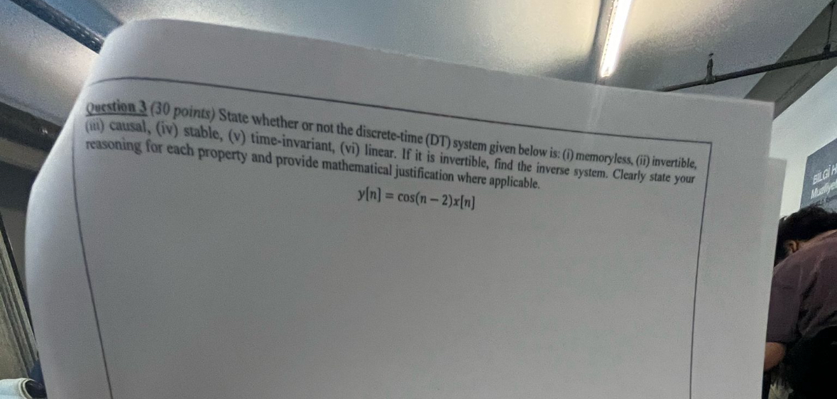 Solved Question 3 (30 ﻿points) ﻿State whether or not the | Chegg.com