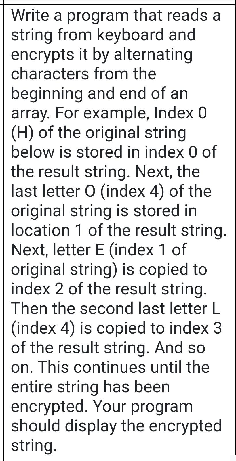 Solved Write a program that reads a string from keyboard and | Chegg.com