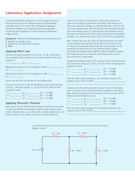 Laboratory Application Assignment In this tab | Chegg.com