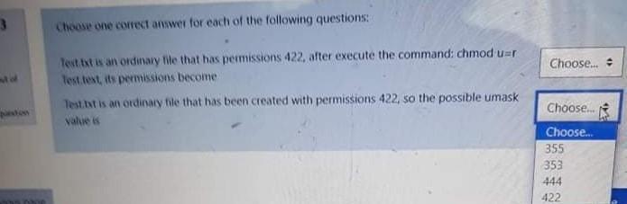 Solved Choose one correct answer for each of the following | Chegg.com