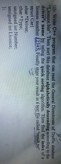 Solved Q5 Write C Program That Can Read The General 8970