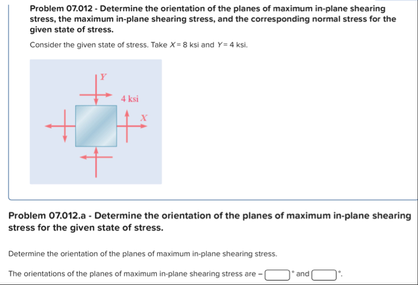 Solved Problem 07.012 - ﻿Determine the orientation of the | Chegg.com