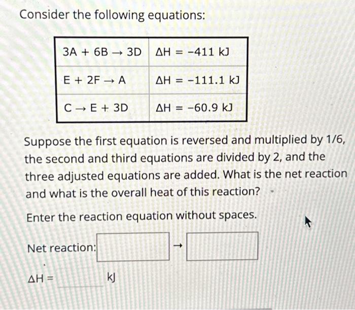 Solved Consider the following equations: Suppose the first | Chegg.com