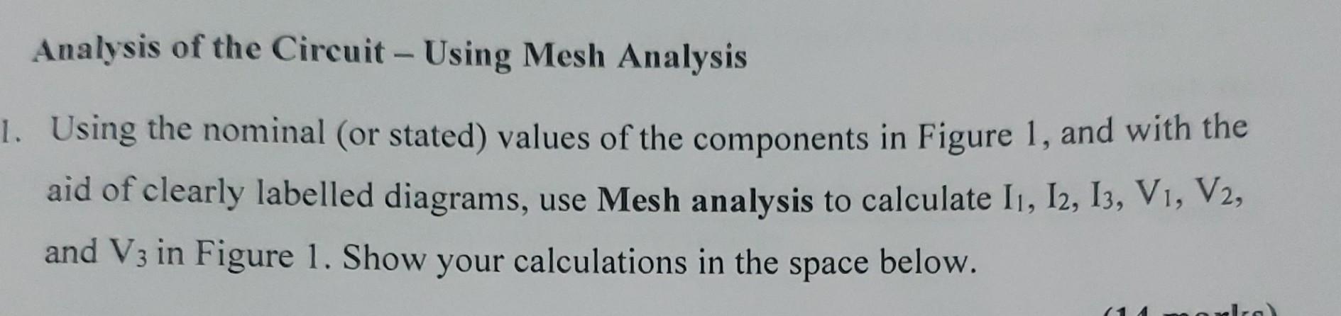 Solved Figure 1Table 1: Measurad Volt.Compare calculated | Chegg.com