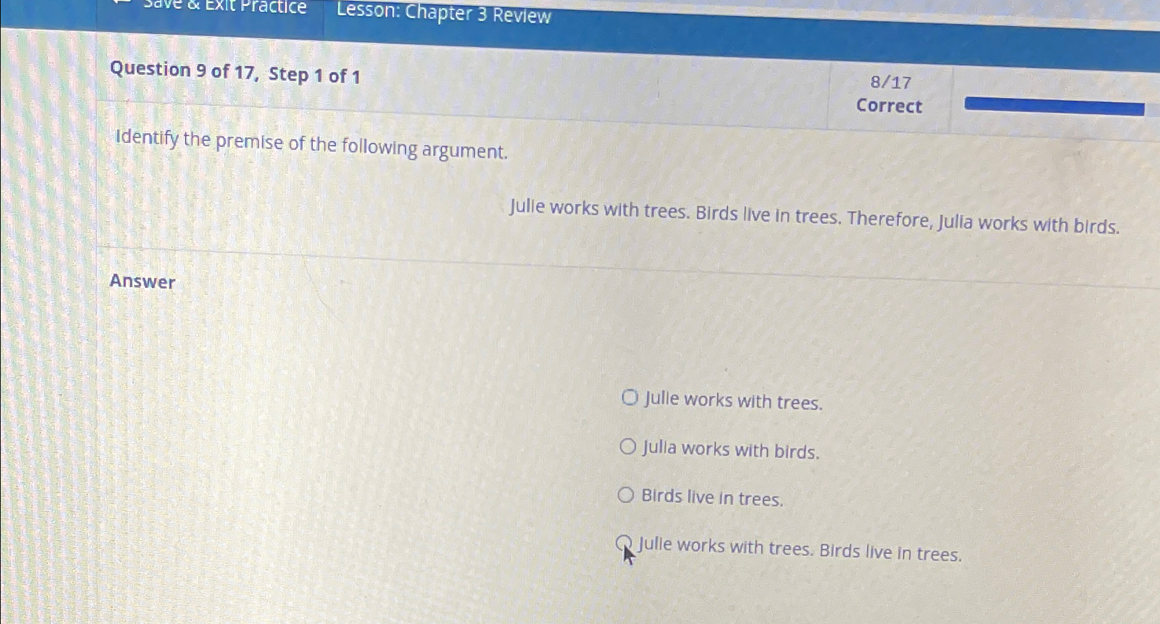 Solved Lesson: Chapter 3 ﻿ReviewQuestion 9 ﻿of 17, ﻿Step 1 | Chegg.com