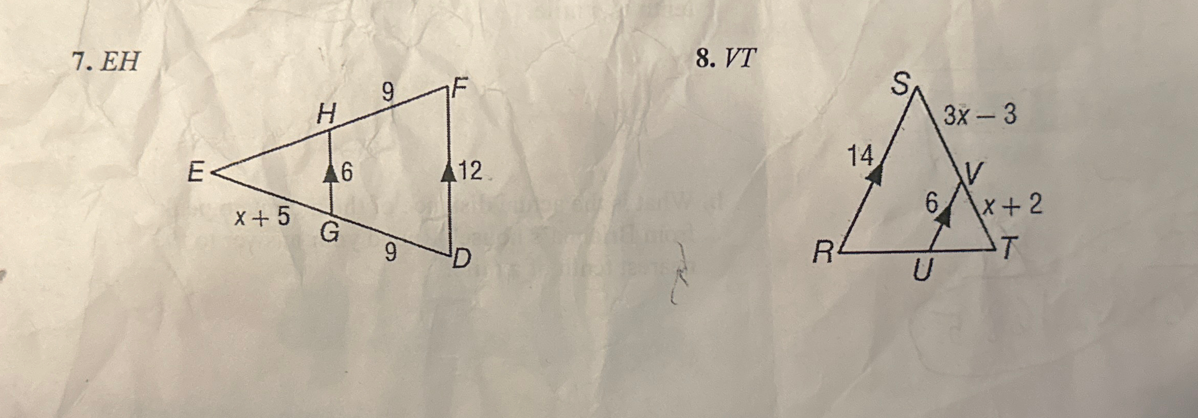 Solved Identify the similar triangles, write a similarity | Chegg.com