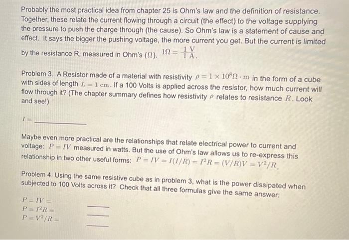 Solved Probably the most practical idea from chapter 25 is | Chegg.com