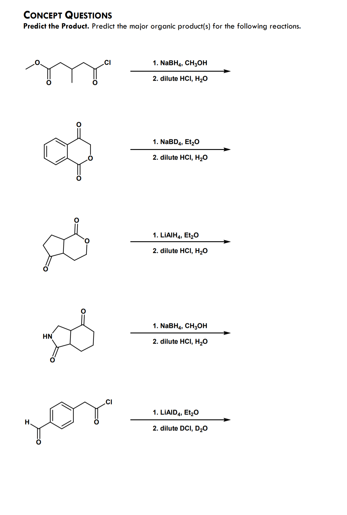 Solved Predict the Product. Predict the major organic | Chegg.com