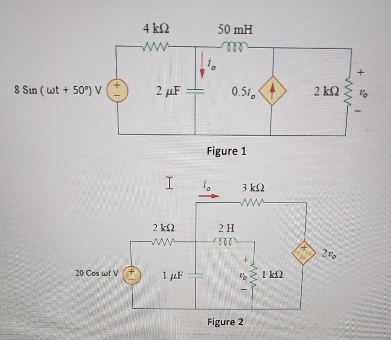 Solved Theory: Obtain vo and io for different values of ω | Chegg.com