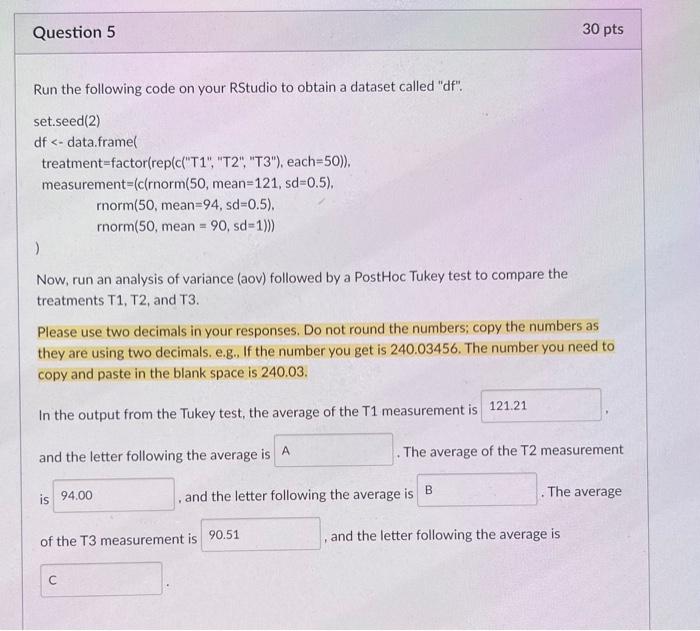 Solved Run the following code on your RStudio to obtain a | Chegg.com
