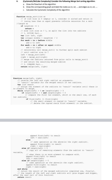 Solved Cyclomatic/McCabe complexity. Consider the following | Chegg.com