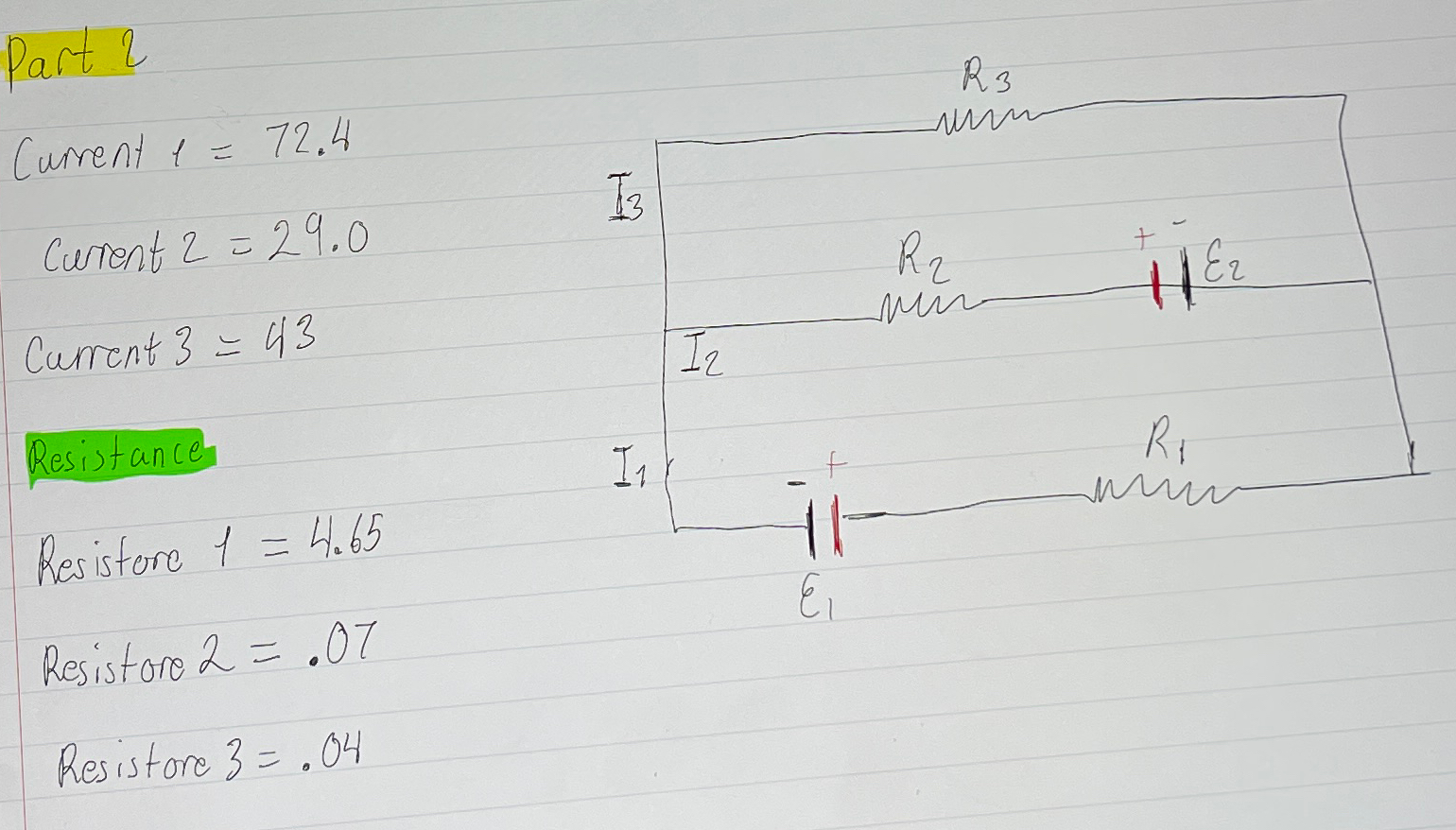 How To Calculate The Three Currents Using Kirchhoffs