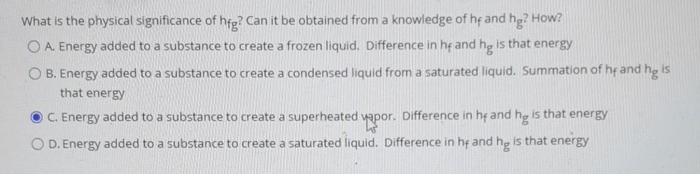 Solved What is the physical significance of hfg? Can it be | Chegg.com