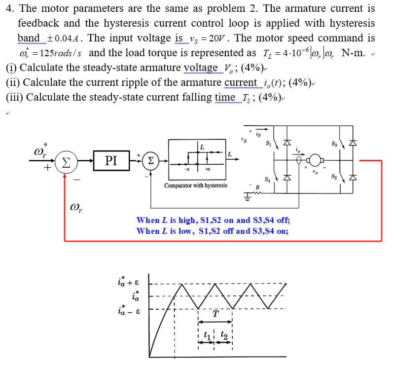 Solved The motor parameters are the same as problem 2. ﻿The | Chegg.com