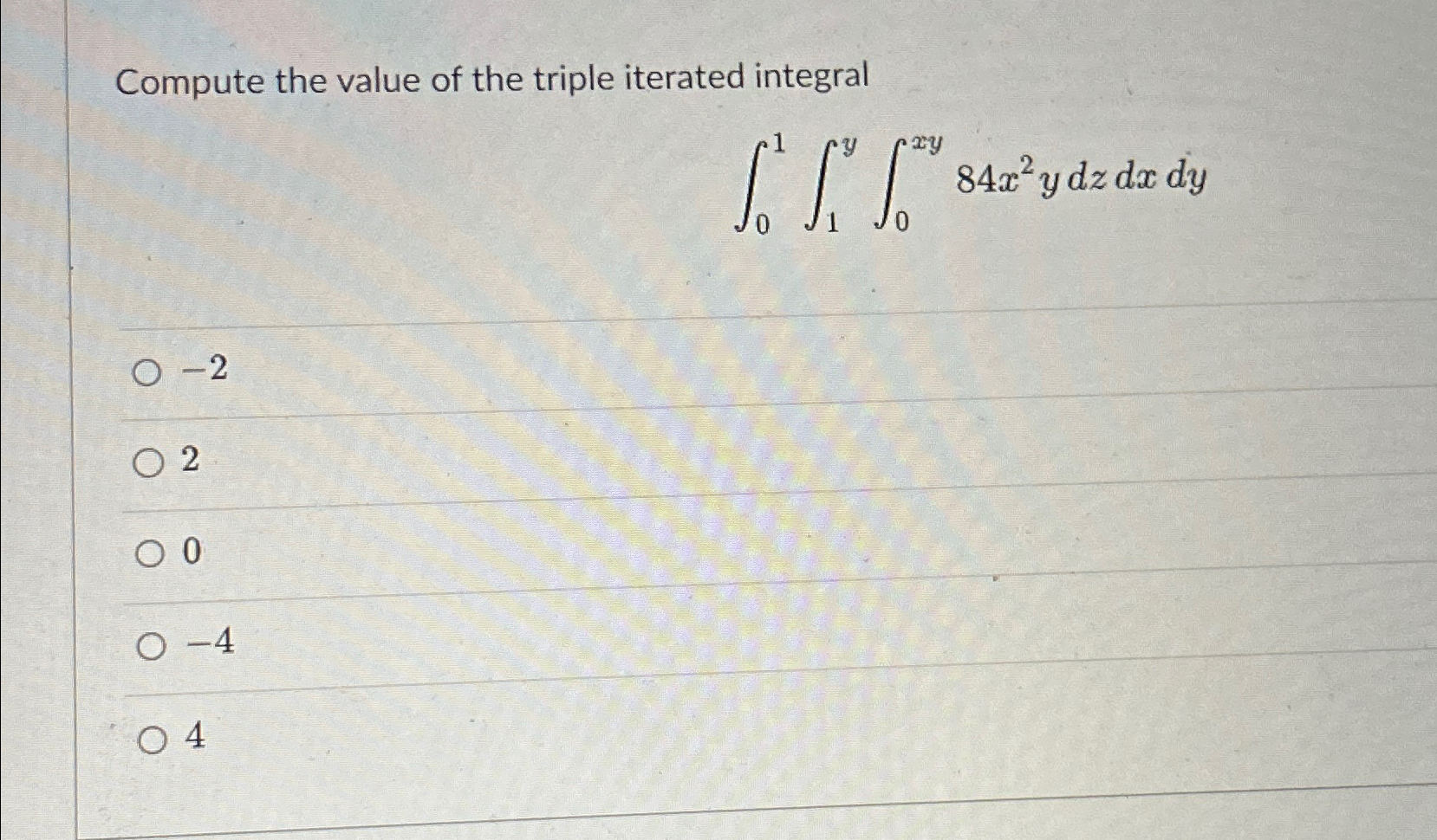 Solved Compute the value of the triple iterated | Chegg.com
