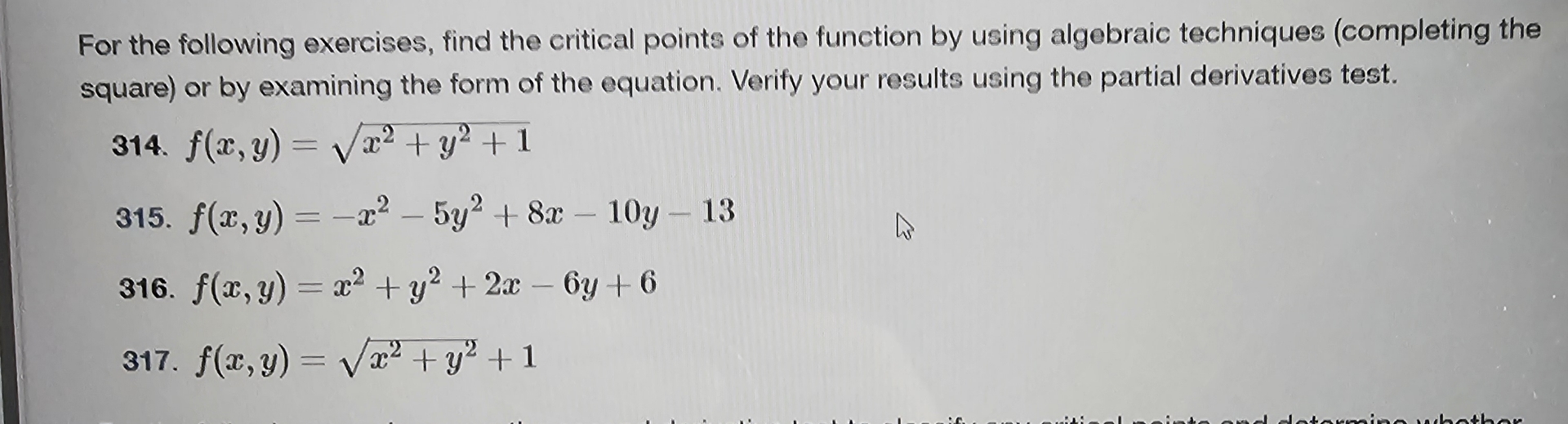 Solved For the following exercises, find the critical points | Chegg.com